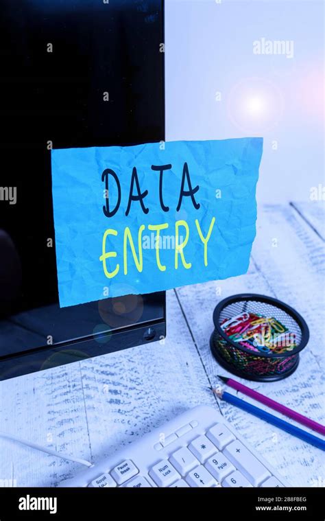 Conceptual Hand Writing Showing Data Entry Concept Meaning Process Of
