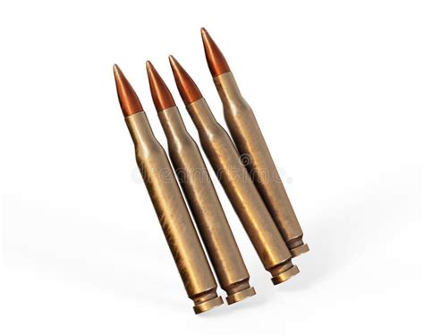 Bullets In A Row 3d Rendering Stock Illustration Illustration Of