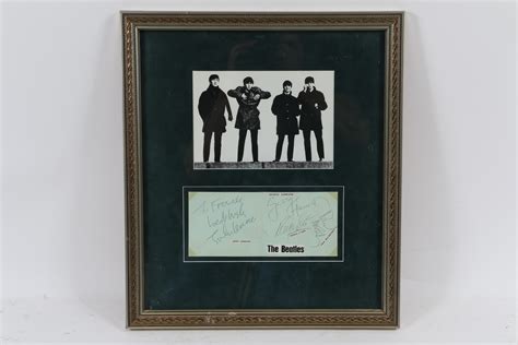 Lot The Beatles Signed Framed Autograph Album Pages Psadna