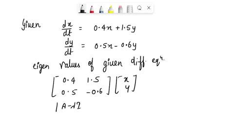 Solved Consider The System Of Differential Equations Dxdt 16 0