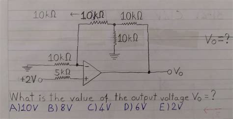 Solved V What Is The Value Of The Output Voltage V A Chegg