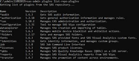 keeping the sas administration command line interfaces up to date sas