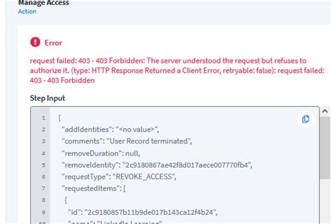 Workflows Manage Access 403 Error When Revoking Access Isc Discussion