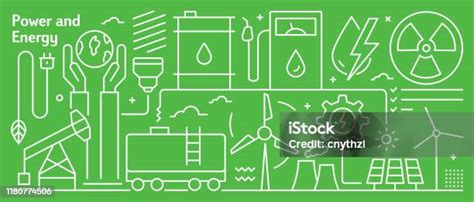 트렌디 한 선형 스타일의 벡터 전원 및 에너지 배너 디자인 웹 페이지 배너 프리젠 테이션라인 아트 스타일 추상 패턴 식용유에