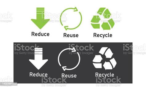 감소 재사용 재활용 기호는 두 가지 버전으로 설정됩니다 재활용에 대한 스톡 벡터 아트 및 기타 이미지 재활용 재활용 기호 감소 Istock
