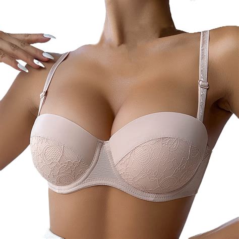 Smihono Add Two Cups Bras Brassiere For Women Push Up Padded Deep