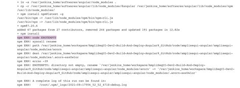 Npm Err Code Enotempty · Issue 1054 · Acornjsacorn · Github