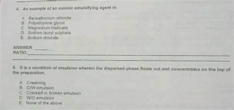 4 An Example Of An Anionic Emulsifying Agent Studyx