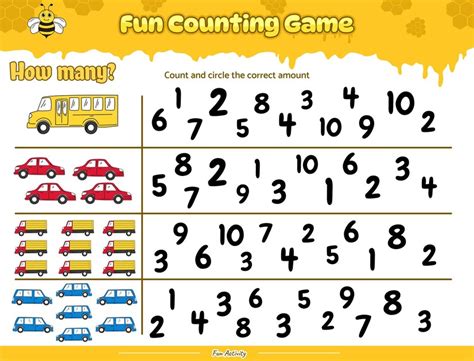 Premium Vector Count And Circle The Correct Number Beehive Theme With Transportation Cliparts