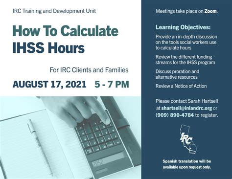 How To Calculate Ihss Hours Inland Regional Center