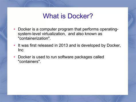 Docker Basics Ppt