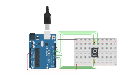 circuit design counting numbers 7segment tinkercad