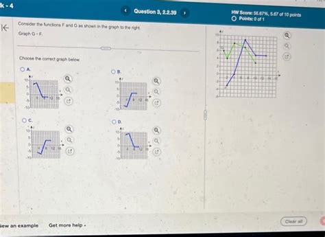 Solved Consider The Functions F And G As Shown In The Graph