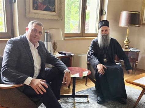 Додик са патријархом Порфиријем СПЦ није само стуб вјере него ослонац јединства и чувар идентитета