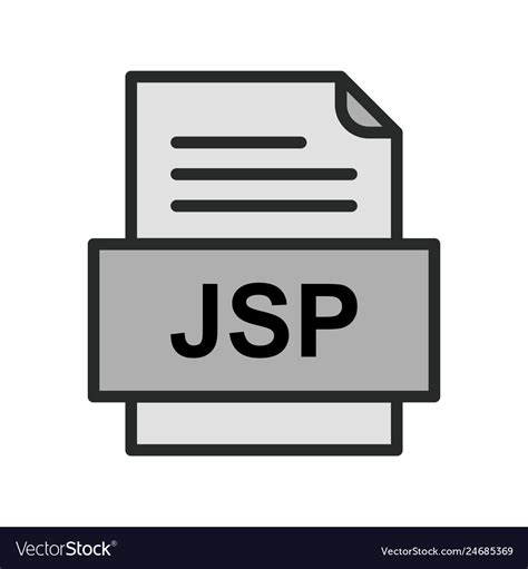 Jsp File Document Icon Royalty Free Vector Image