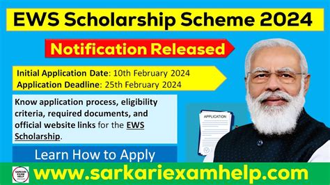 Ews Scholarship Scheme 2024 Notification Released Learn How To Apply