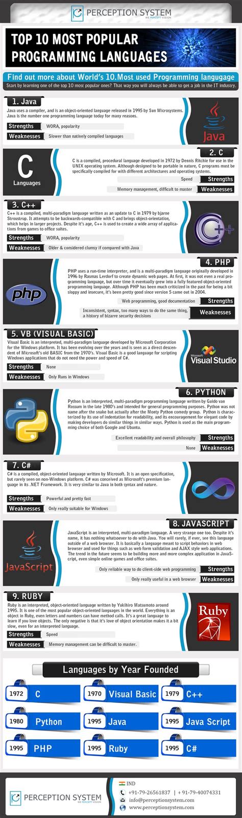 Educational Infographic Top Demanding Programming Languages Blogs Perceptions