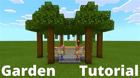 Minecraft How To Build A Garden Tutorial Easy Youtube