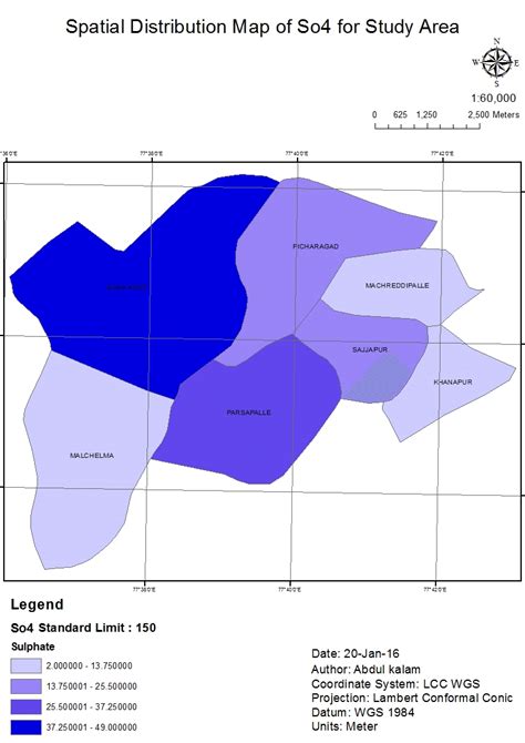Spatial Distribution Map Of Sulphate Download Scientific Diagram