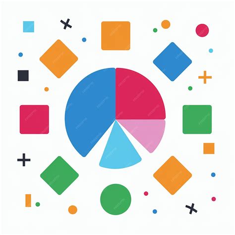 A Vibrant And Colorful Pie Chart Divided Into Three Segments Premium Ai Generated Vector
