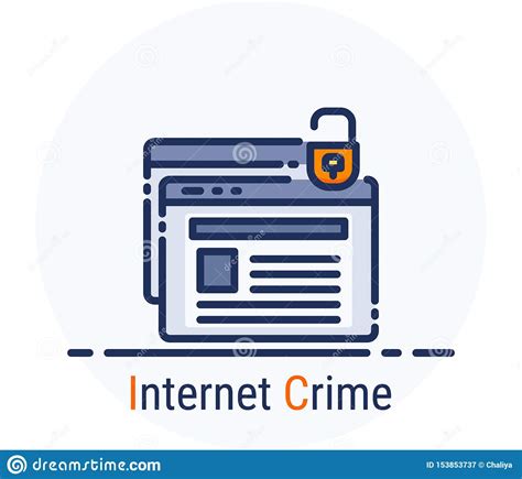 Filled Line Icons Style Hacker Cyber Crime Attack Internet Crime For Web Design Ui Ux Mobile