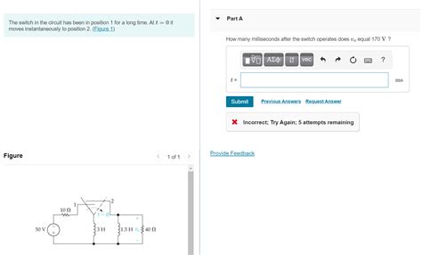 Solved The Switch In The Circuit Shown In The Figure Opens Chegg
