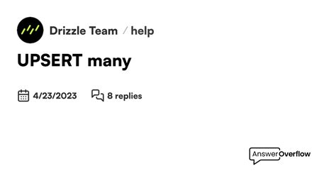 Upsert Many Drizzle Team