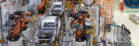Welding Of Car Body Automotive Production Line Long Format Wide