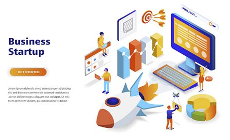 비즈니스 스타트업 현대 평면 디자인 아이소메트릭 개념 3차원 형태에 대한 스톡 벡터 아트 및 기타 이미지 3차원 형태 개념 개발 Istock