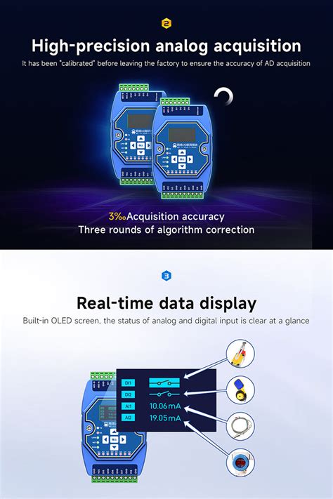 Ebyte 8di Analog Input Modbus Gateway Network Ethernet Io Module Iot