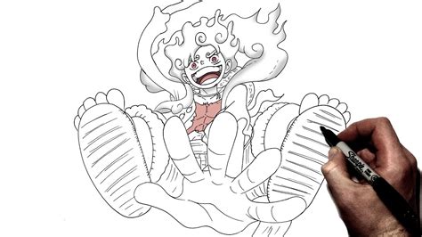 How To Draw Luffy Gear Side View Step By Step OFF