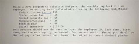 Solved 65 Write A Java Program To Calculate And Print The