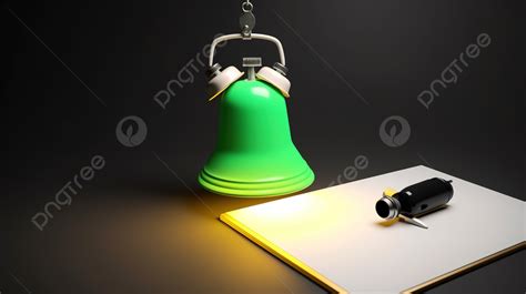 복사 공간 및 목표 설정 3d 그림이 있는 효율적인 작업 경보 개념 클립보드 및 알림 벨 작업 목록 문서 3d 설문지 배경