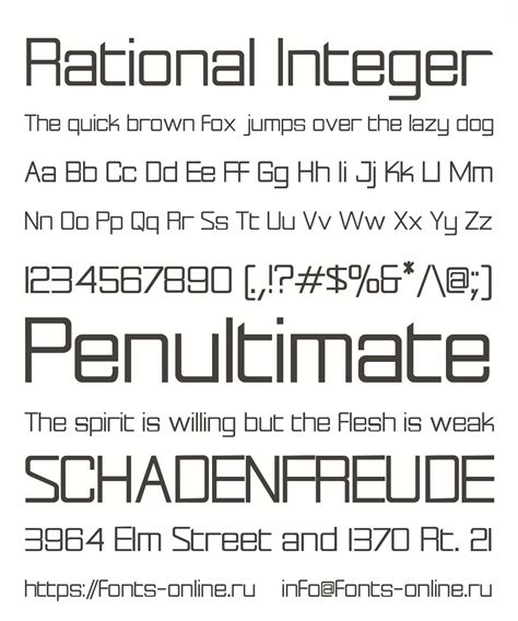Rational Integer Font
