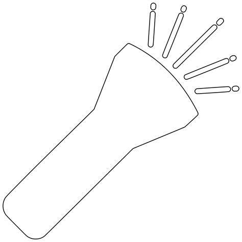 Shape Of Flashlight Free Printable Papercraft Templates