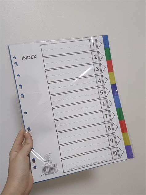 A4 PVC Plastic File Divider 10 Piece Set Hobbies Toys Stationery Craft Stationery