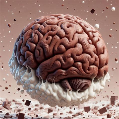 The Brain In Chocolate Cocoa Cogitations Premium Ai Generated Image