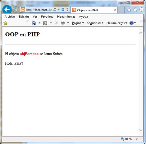 Objetos En Php La Escuela Del Programador
