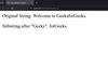 JSTL Fn SubstringAfter Function GeeksforGeeks