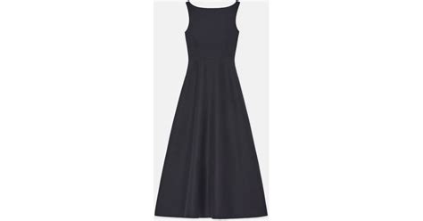 Lafayette 148 New York Silk Linen Bateau Gown In Blue Lyst