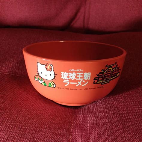 早期 1998年 三麗鷗授權hello Kitty 沖繩帶回 日本限定 琉球王朝 漆器大湯碗 飯碗 樹脂餐碗餐具絕版珍藏 蝦皮購物