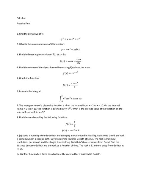Calc 1 Final Practice Warning Tt Undefined Function 32 Warning Tt Undefined Function 32