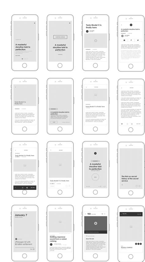 Axure Mobile Ui Blog Content H U M B L E U X