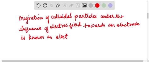 Solvedthe Migration Of Colloidal Particle Under The Influence Of