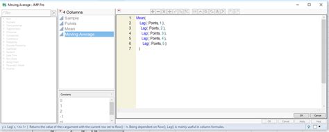 Solved Moving Average And Weighted Moving Average On A Data Set Jmp