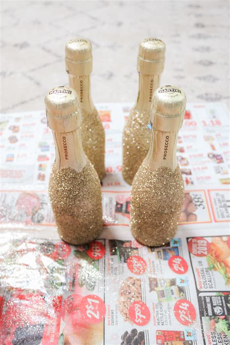 Glitter Bottles Diy Make Your Own Glitter Champagne Bottles