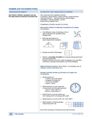 Fillable Online Use Fraction Notation Recognise And Use Fax Email Print PdfFiller