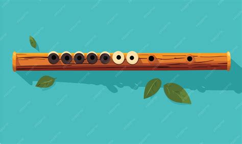 Suling Adat Tradisional Simbol Budaya Harmoni Vektor Ai Premium