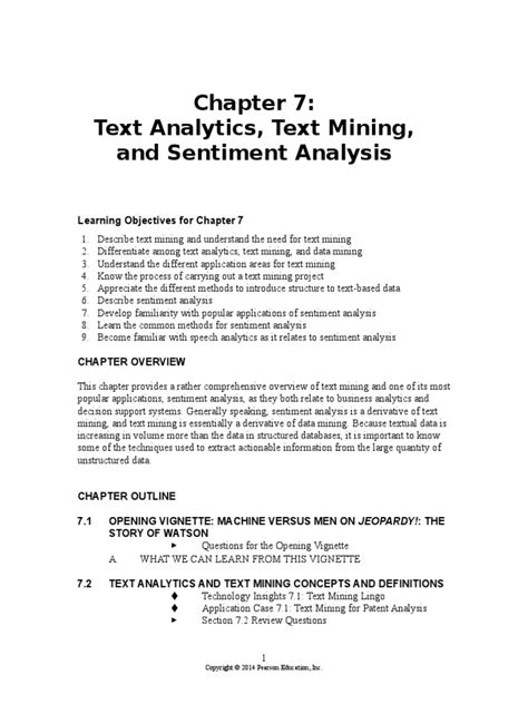 Chapter 7 Text Analytics Text Mining Pdf Watson Computer Analytics