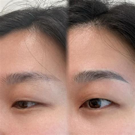 성복역눈썹문신 용인수지눈썹문신 성복역속눈썹펌 잔흔제거 스튜디오 옌느 ⠀ 오늘은 푸른 잔흔 커버 드로잉을 해드렸어요🤍 6년 전 받았던 눈썹문신으로 인해
